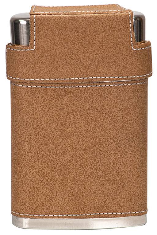 Custom Engraved 7 oz. Leather Flask Gift Set with Shot Glasses ...